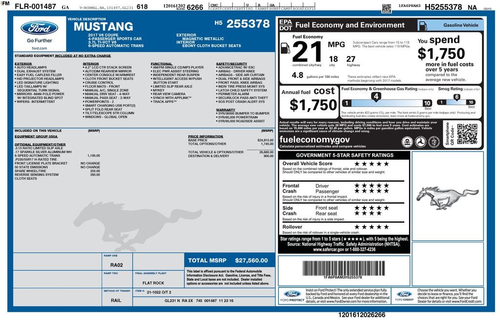2017 Ford Mustang V6 Enterprise AL | Ozark Dothan Elba Alabama ...
